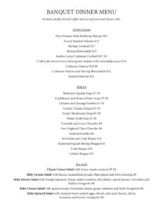 Banquet Dinner Menu – The Junior League of Houston, Inc.